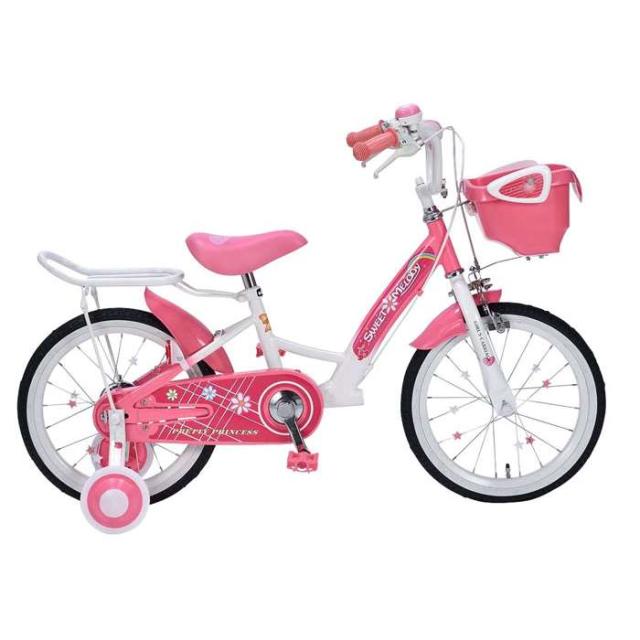 北海道・四国・九州・沖縄・離島配送不可 代引不可 子供用自転車 16インチ ピンク 女の子 女子 補助輪付き 推奨年齢6歳まで MYPALLAS MD-12 PK