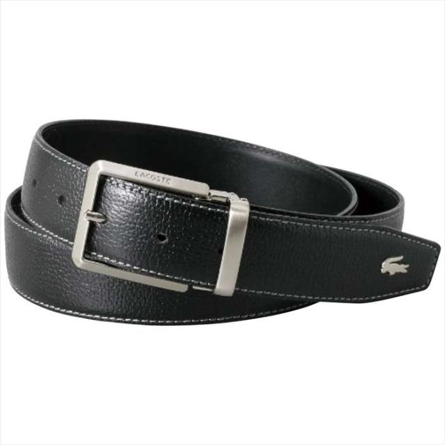 ラコステ ベルト(ピン式) ブラック 牛革 有効サイズ100cm レザーベルト プレリー LB84670