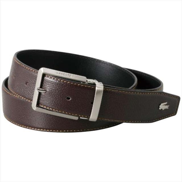 ラコステ ベルト(ピン式) ダークブラウン 牛革 有効サイズ100cm レザーベルト プレリー LB84670