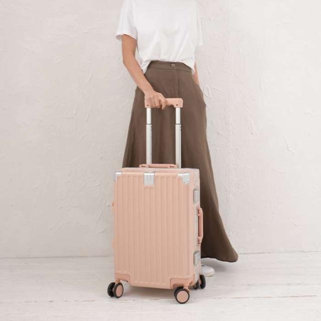 スーツケース S ピンク 約35L 1泊〜3泊 多機能 カップホルダー付 キャリーケース 旅行 出張  HoldOn travel SCPM003_S_PK