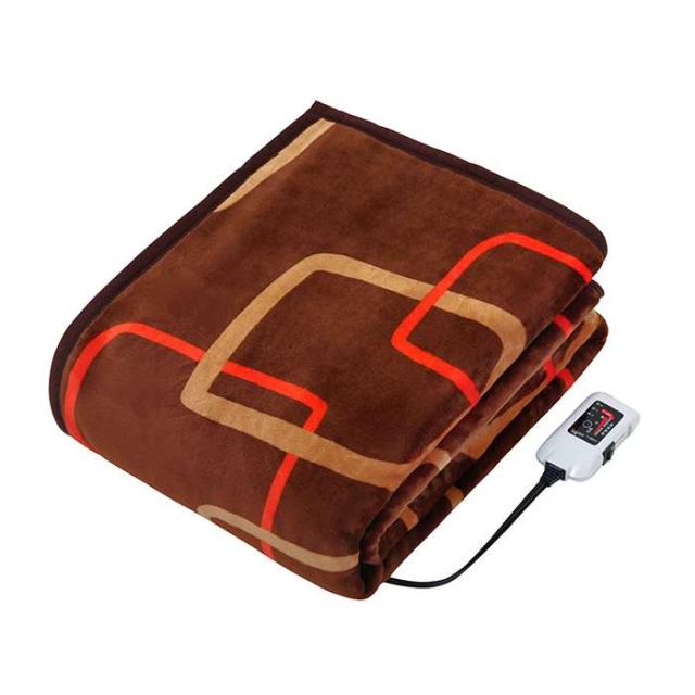 プレミアムボア電気掛敷兼用毛布ワイド ダークブラウン 縦190ｘ横140cm 電気毛布 掛敷 防寒 寒さ対策  sugibo SB20KW15DB