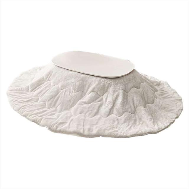 北海道・沖縄・離島配送不可 代引不可 こたつ＋うす掛け布団 2点セット ホワイトウォッシュ/ホワイト HAGIHARA CARMINA950WS+merengeKF2117-WH