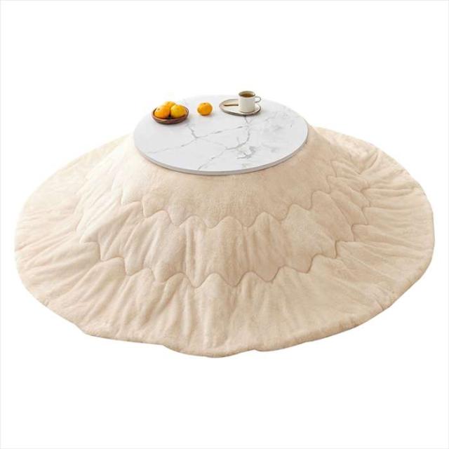 北海道・沖縄・離島配送不可 代引不可 こたつ＋うす掛け布団 2点セット マーブルホワイト/アイボリー HAGIHARA AINA68MWH+merengeKF190R-IV