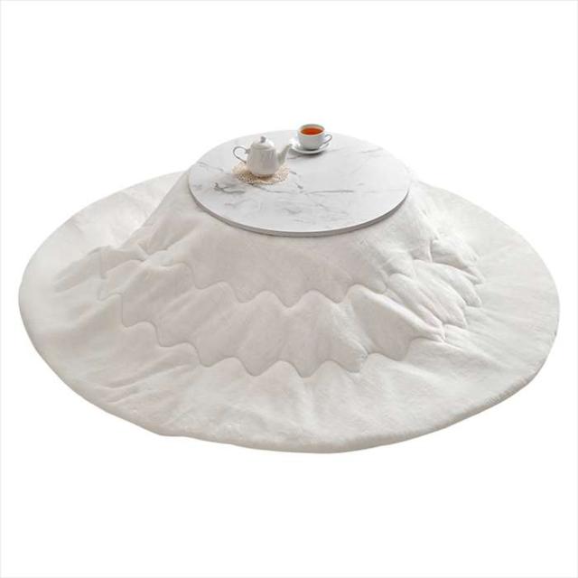 北海道・沖縄・離島配送不可 代引不可 こたつ＋うす掛け布団 2点セット マーブルホワイト/ホワイト HAGIHARA AINA68MWH+merengeKF190R-WH