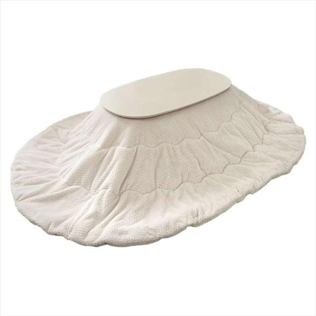 北海道・沖縄・離島配送不可 代引不可 こたつ＋うす掛け布団 2点セット ホワイトウォッシュ/アイボリー HAGIHARA CARMINA950WS+POKAUF950-IV