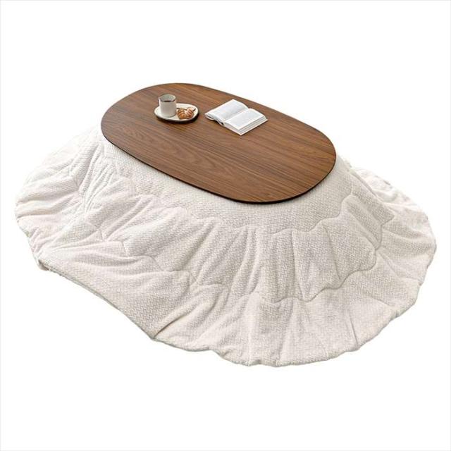 北海道・沖縄・離島配送不可 代引不可 こたつ＋うす掛け布団 2点セット ブラウン/アイボリー HAGIHARA AURORA100BR+POKAUF950-IV