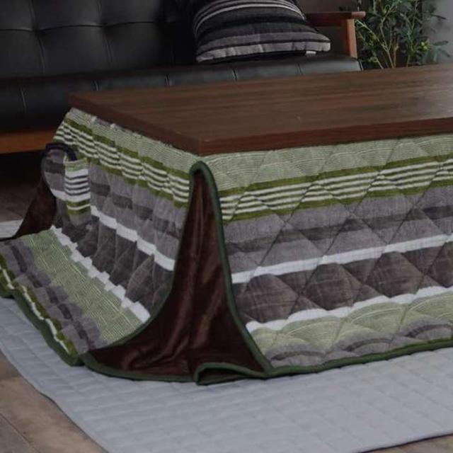 代引不可 ニードル 省スペース掛けこたつ布団省スペースフランネルGNグリーン180×220cm IKEHIKO 1181850121721