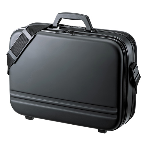 即納 代引不可 丈夫で衝撃吸収性のある大容量セミハードケース セミハードＰＣケース 17.3型ワイド ダブルタイプ ブラック サンワサプライ BAG-716BK2