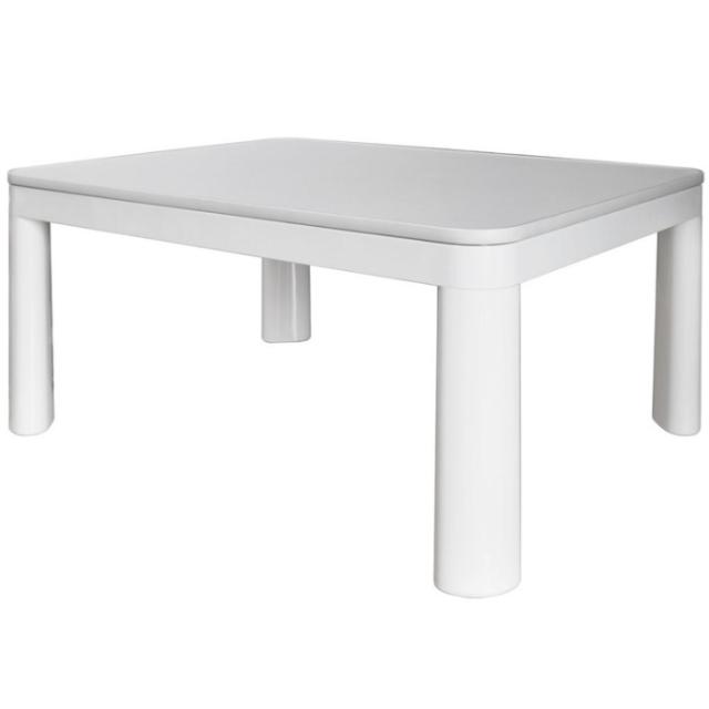 こたつ本体（60×80cm）ホワイト×ナチュラルブラウン こたつ コタツ 中間スイッチ 60×80 テーブル テクノス EKA-680AW