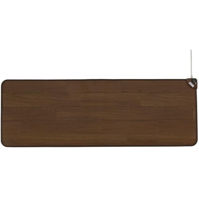 即納 ホットキッチンマット フローリングタイプ 約45×130cm 木目調 ダークブラウン sugibo SB-KM130(D)