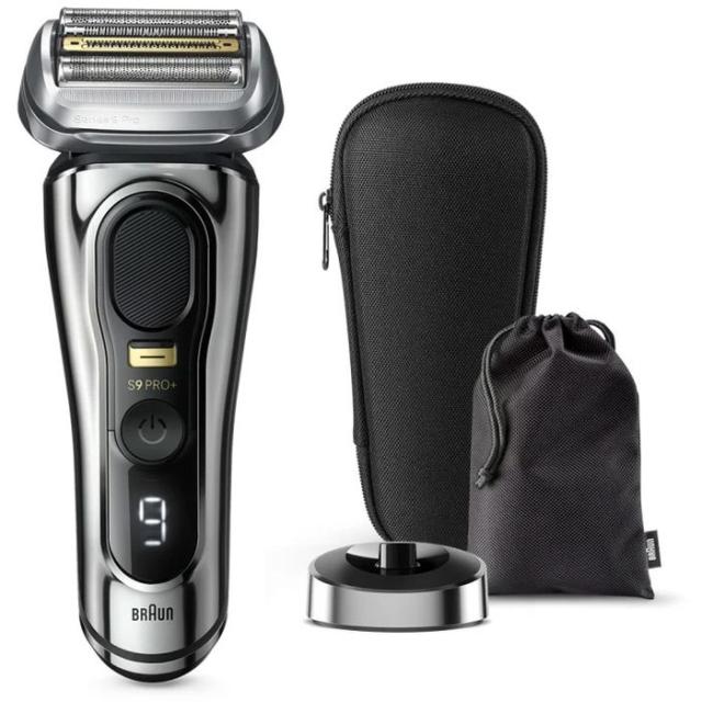 BRAUN ブラウンシリーズ9 Pro+ 9516s-V 電気シェーバー 充電スタンド＆シェーバーケース付き メタリックシルバー ブラウン 9516S-V