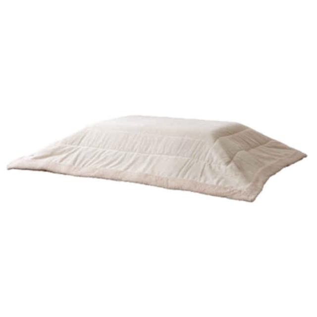 北海道・沖縄・離島配送不可 代引不可 こたつ布団 コタツ布団 薄掛け 長方形 天板サイズ120×80cm以下のこたつ台に適応 ポリエステル コーデュロイ ボア インテリア ミリタリー風 冬物 防寒 あったか 東谷 KK-142WH