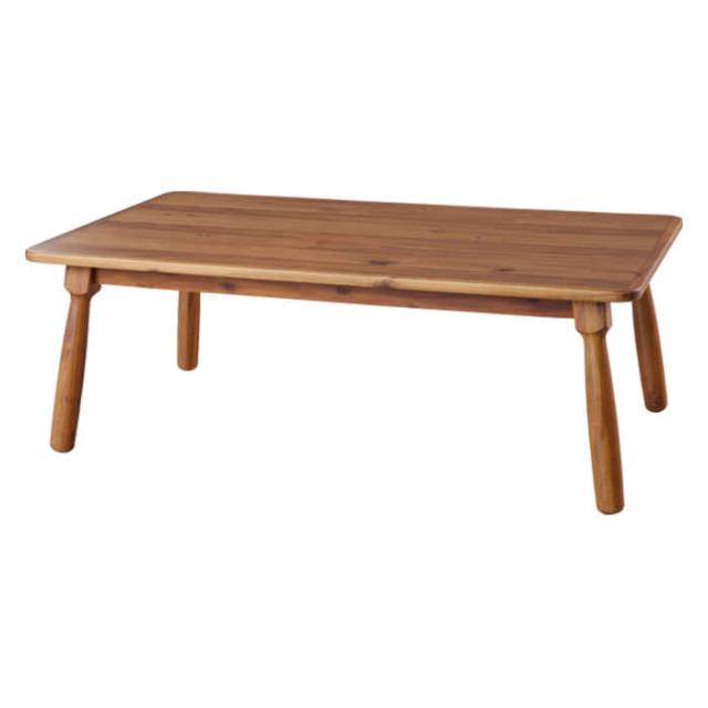 北海道・沖縄・離島配送不可 代引不可 こたつ こたつテーブル 長方形 W105×D60×H38cm 木製 天然木 アカシア 石英管ヒーター300W ヴィンテージ風 家具 暖房 防寒 あったか ブラウン 東谷 KT-104N