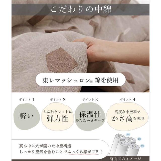 代引不可 こたつ布団 コタツ布団 掛け布団 単品 長方形 200×250cm 約80〜