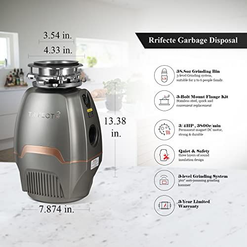 Trifecte Blender Series 3/4 HP 静音ゴミ処理機コード付き Trifecte Blender Series 3/4 HP 静音ゴミ処理機コード付きの通販はau