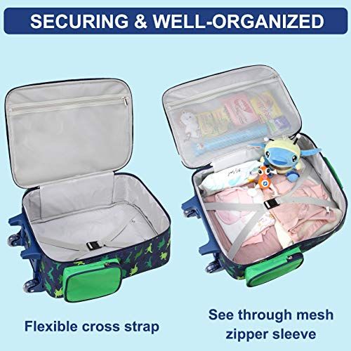 VASCHY 男の子用スーツケース車輪付き 18インチ恐竜の通販はau PAY