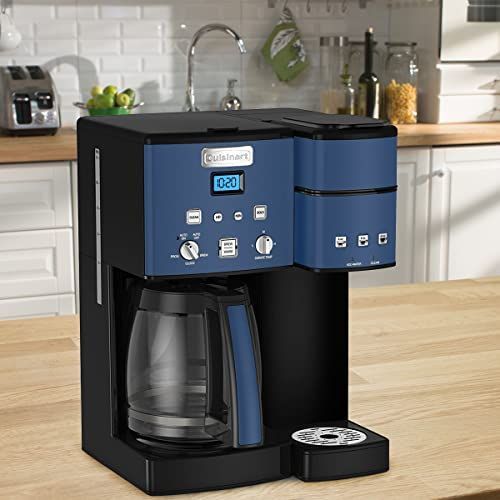 クイジナートSS-15コーヒーセンターブリューベーシック12カップコーヒーメーカーとシングルサーブブリューワー、ネイビー/ブラック クイジナートSS-15コーヒーセンターブリューベーシック12カップ