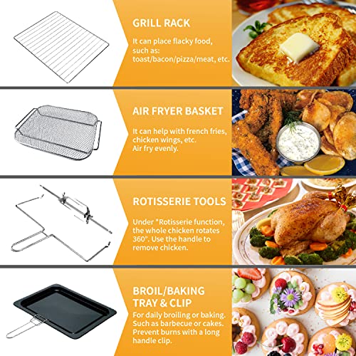 Feekaa エア フライヤー トースター オーブン XL 21 QT ブラックの通販