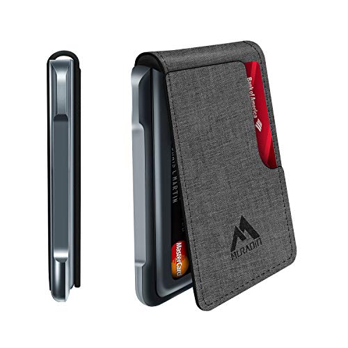 MURADIN メンズ ウォレット タクティカル 二つ折り財布 メンズ RFID ブロッキング  (グレー)