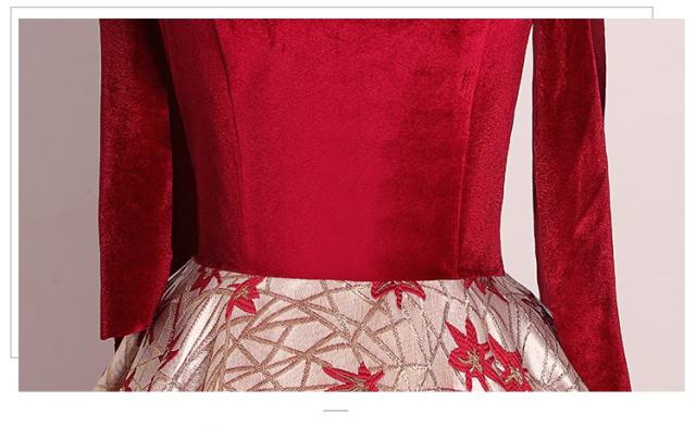 人気 ベロア ロングドレス カラードレス パーティドレス ワンピ ワインレッド Aライン ノースリーブ 発表会 舞台 オーダーサイズ可 D084 人気 ベロア ロングドレス カラードレス パーティドレス ワンピ ワイン