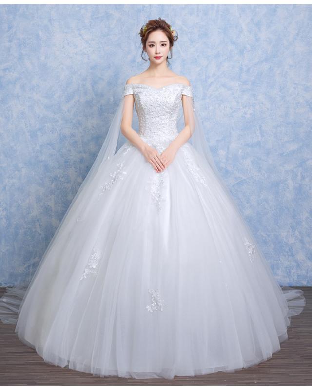 お得3点セット付 ウェディングドレス Aライン ビスチェ ケープ付 白 結婚式 マタニティ 大きいサイズ オーダーサイズ可能 H073