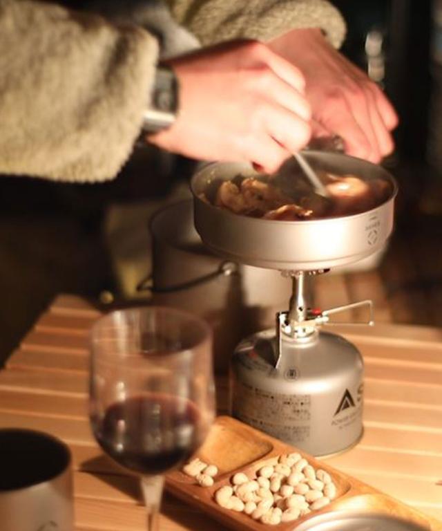 《チタンクッカー2点セット Lサイズ/ シングルウォール》【S’more /Titanium Cooker Set L】 キャンプ クッカー セット チタン クッカー 2点セット 調理器具 チタンマグ  500ml 1600ml シングル アウトドア おしゃれ チタン食器 直火 折り畳みハンドル [シングルウォール]