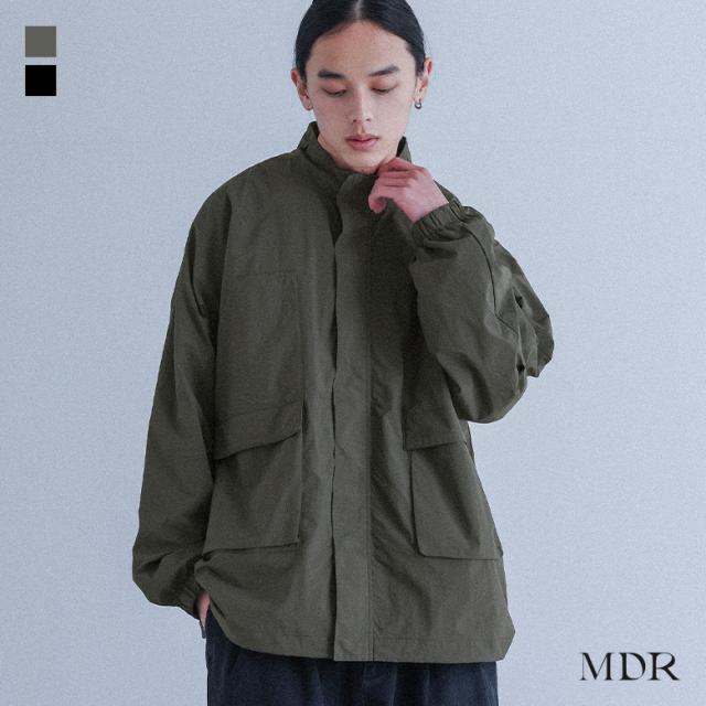 【送料無料】『MDRスタンドネックナイロンジャケット』【メール便不可】【20】[ジャケット メンズ アウター ブルゾン 羽織り スタンドネック ポケット タック 長袖 ドロスト ファスナー ボタン オシャレウォーカー]