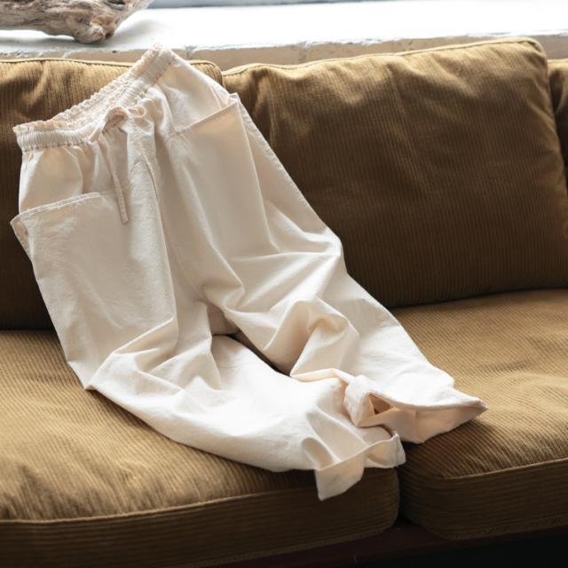バニラなパンツ レディース テーパードパンツ ワイドパンツ ロング 綿