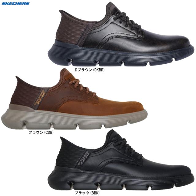 SKECHERS（スケッチャーズ）GARZA GERVIN ガルザ ガービン（205046）スリップインズ スリッポン スニーカー 革靴 通勤 3E相当 メンズ