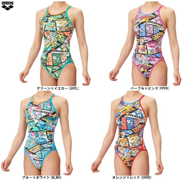 ◆メール便対応商品◆arena（アリーナ）ECOタフ ワンピース(オープンバック)（AS5SWM14L）水泳 プール スイミング スイム 競泳水着 練習用 レディース