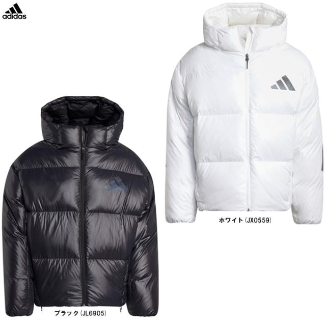 【ホワイト/Mのみ】adidas（アディダス）Z.N.E.パファー クライマウォーム ダウンジャケット（JVD97）フード付き 撥水 フードあり メンズ