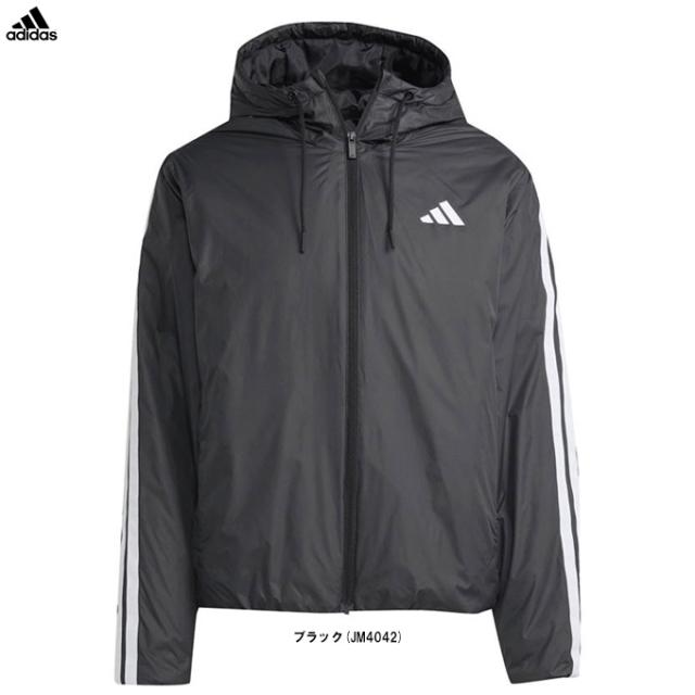 adidas（アディダス）エッセンシャルズ クライマウォーム スリーストライプス インサレーション フードジャケット（KLK10）中綿 メンズ