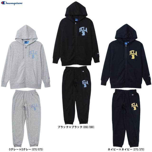 Champion（チャンピオン）ラバープリント ジップフーデッドスウェットシャツ パンツ 上下セット（C3AB162/C3AB262）メンズ