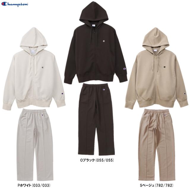 Champion（チャンピオン）フーデッドスウェットシャツ パンツ 上下セット（CWBS101/CWBS201）スポーツ セットアップ 裏毛 レディース