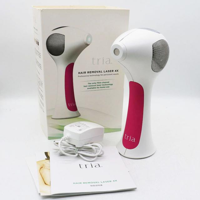 美品 tria HAIR REMOVAL LASER 4X トリア パーソナルレーザー脱毛器 LHR 4.0 ホワイト/フューシャ 元箱あり