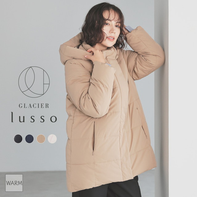 アウター コート ファイバーダウン ダウンコート 再生ポリエステル フード 裏地付き 中綿 ツイル素材 レディース Honeys ハニーズ ファイバーダウンコート