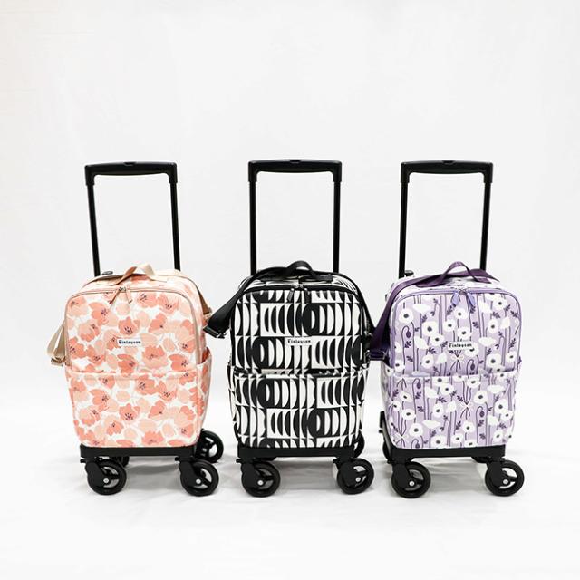 Finlayson ショルダー 横押カート(横押しカート 保冷 キャリーカート 高齢者 おでかけ おしゃれ キャリーバッグ 大容量 買い物カート 旅行 4輪 ショッピングカート 横押し おばあちゃん お買い物 買い出し)【T】