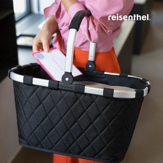 reisenthel ライゼンタール キャリーバッグ ロンバス ブラック(買いものかご おしゃれ 買い物カゴ 折りたたみ 買い物籠 車移動 荷物 ピクニック 買い物 エコバッグ スーパーマーケット スーパー お買いもの 車内 車 収納カゴ)
