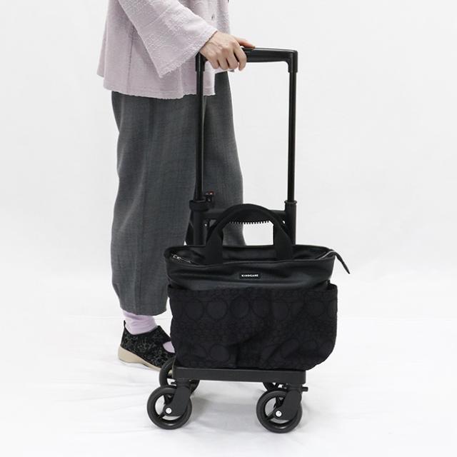 ドットエンブロイダリー トート 横押カート(買い物カート 買い物 カート キャリー バッグ キャリーカート キャリーバッグ)