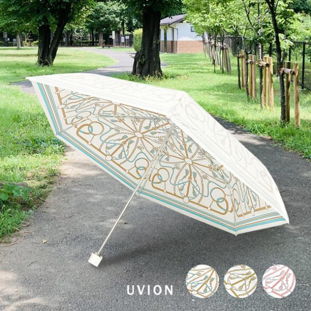 UVION プレミアムホワイト 50ミニ タッセルベルト(折りたたみ 日傘 レディース 日除け 紫外線カット UVカット 紫外線対策 春 夏 日射し 軽量 傘 おしゃれ 折りたたみ傘 折り畳み日傘 折りたたみ日傘 通勤 旅行) 1-2W
