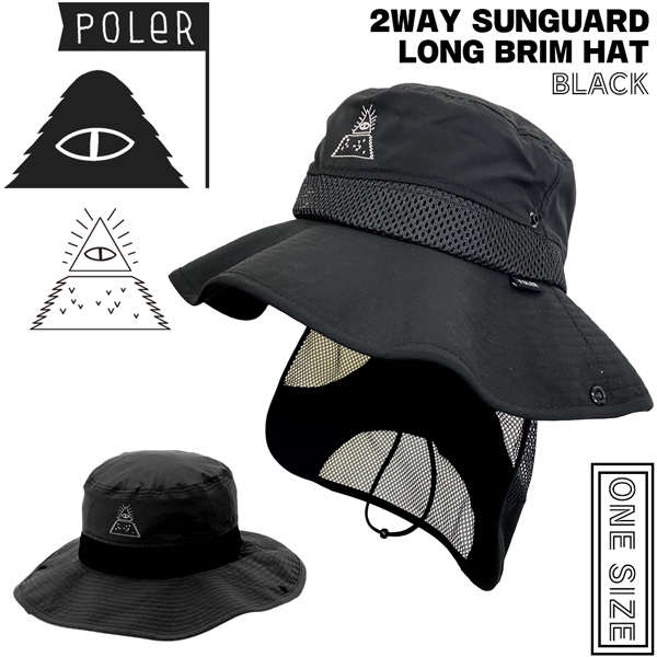 ファッション キャンプ フェス 23SS POLER ポーラー 2WAY SUNGUARD LONG BRIM HAT ツーウエイサンガードロングブリムハットの通販はau PAY マーケット ...