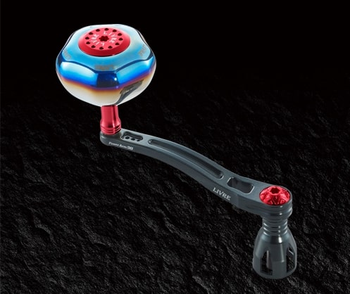 メガテック（ＬＩＶＲＥ） パワーアーム98 シマノ18000番~20000番用右巻き (ガンメタP+レッドG)