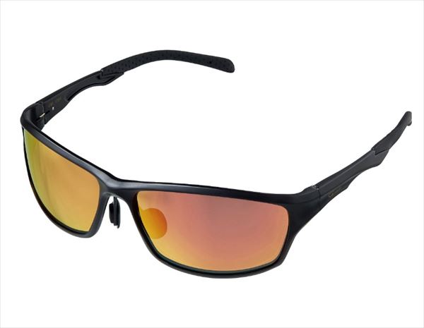 がまかつ 偏光グラス GM1784 偏光サングラス ブラックxレッドミラー