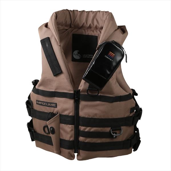 オレンジブルー ライフジャケット MZLJ-772mazume コンタクトライフジャケット タン