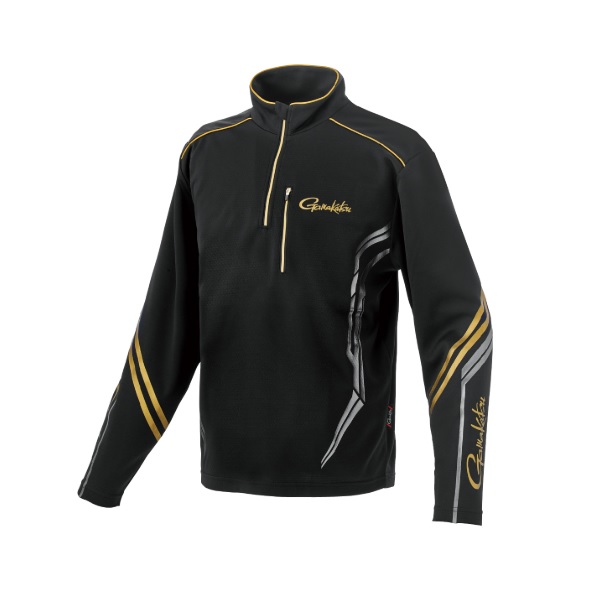 がまかつ ウェア GM3778 UDジップシャツ ブラック/ゴールド M