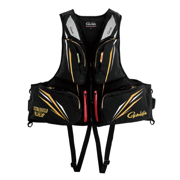 がまかつ ライフジャケット GM6005 アルテマシールドプロフローティングベスト ブラック L