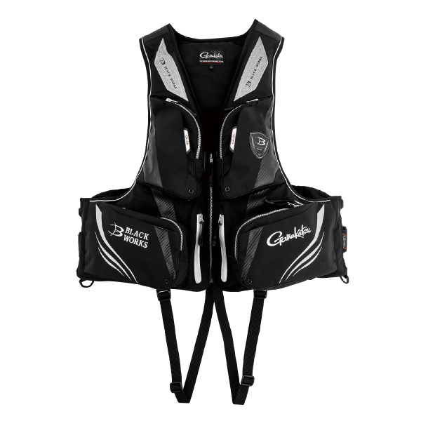 がまかつ ライフジャケット GM6005 アルテマシールドプロフローティングベスト ブラック(BLACK WORKS) L