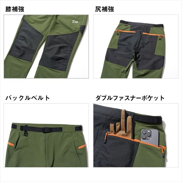 ダイワ ウェア DP-3525 CORDURA ハードブッシュパンツ ブラック Lの