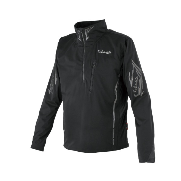 がまかつ ウェア GM3794 プルオーバージップシャツ ブラック×ブラック L