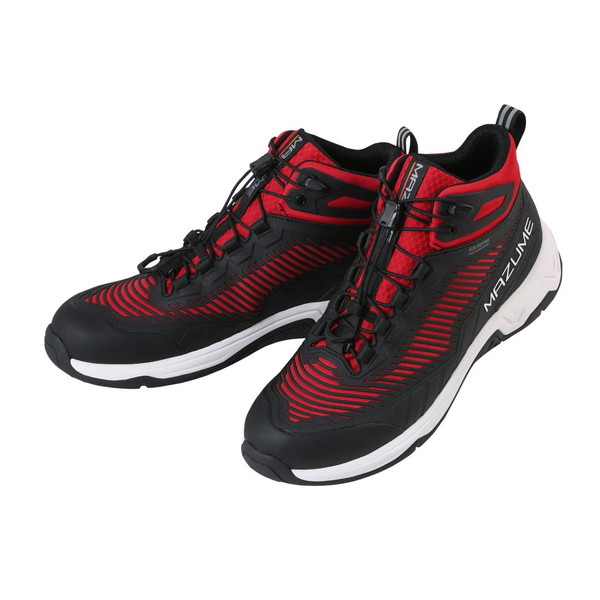 オレンジブルー MZSH-743 マズメ ラフウォーター デッキシューズハイカット ブラック×レッド M